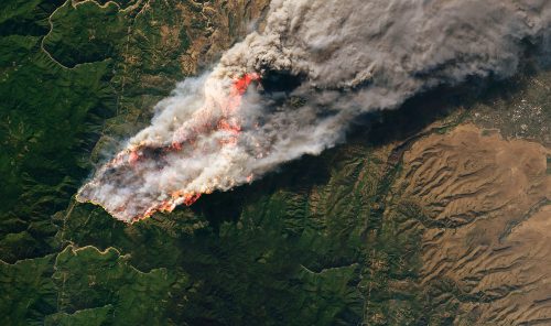 A flattering fire from space. Elements of this image were furnished by ...